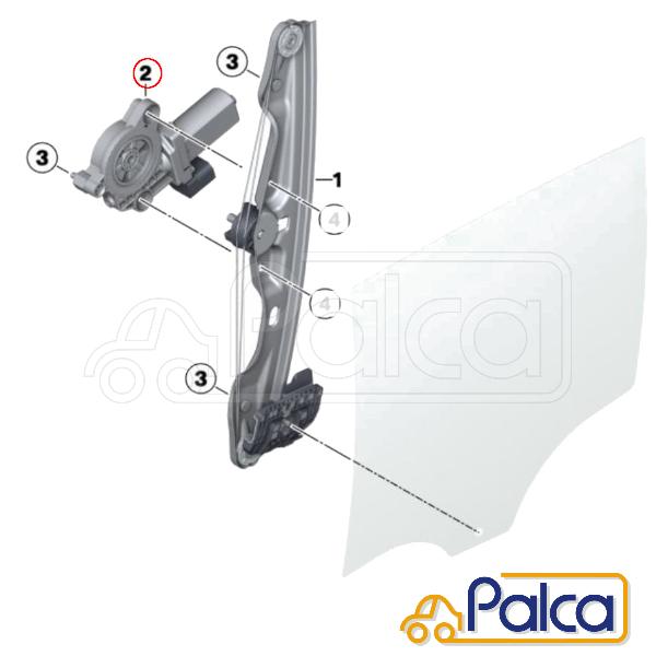 BMW パワーウインドウレギュレーターモーター リア右 1シリーズ/F20 | 3シリーズ/F30 F31 F80 | 純正 67627341564